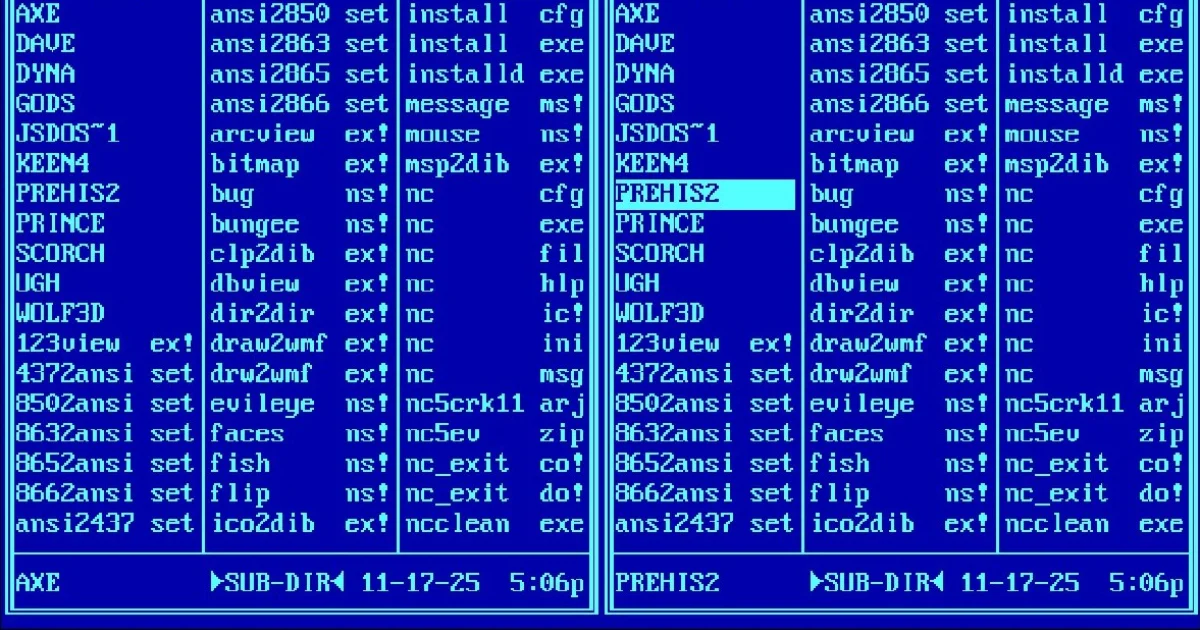 Norton Commander | DOS games in browser