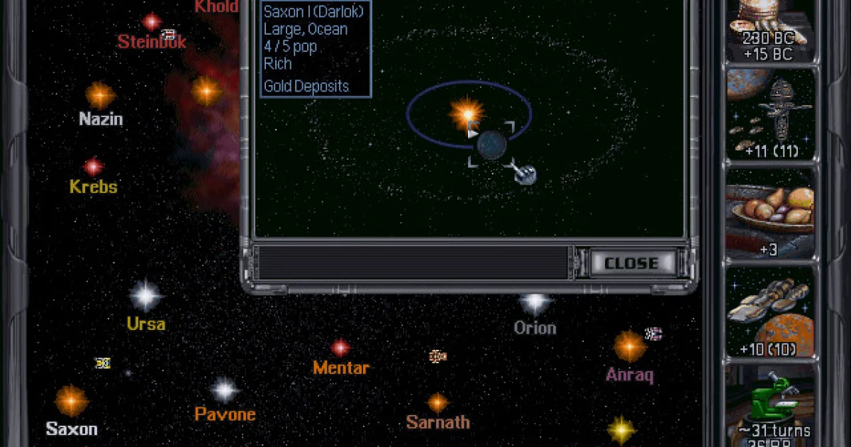 Master of Orion II: Battle at Antares | DOS games in browser