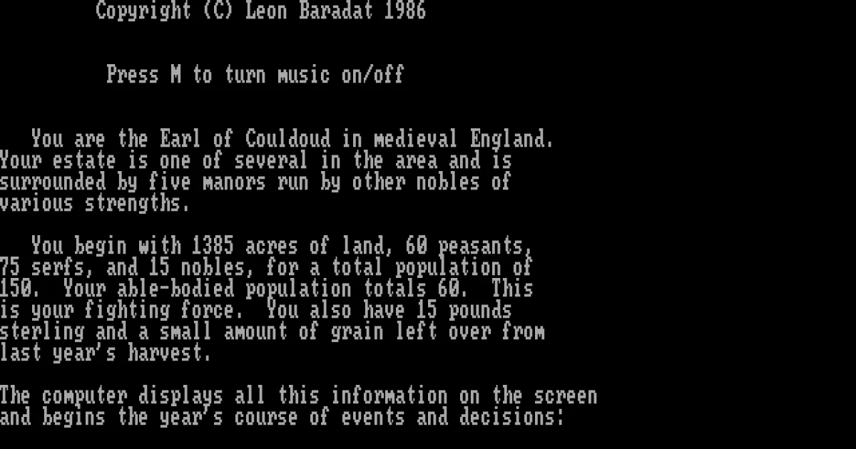 Manor | DOS games in browser