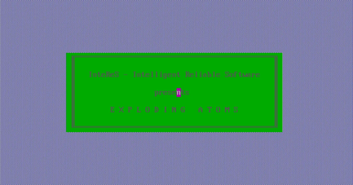 Exploding Atoms | DOS games in browser