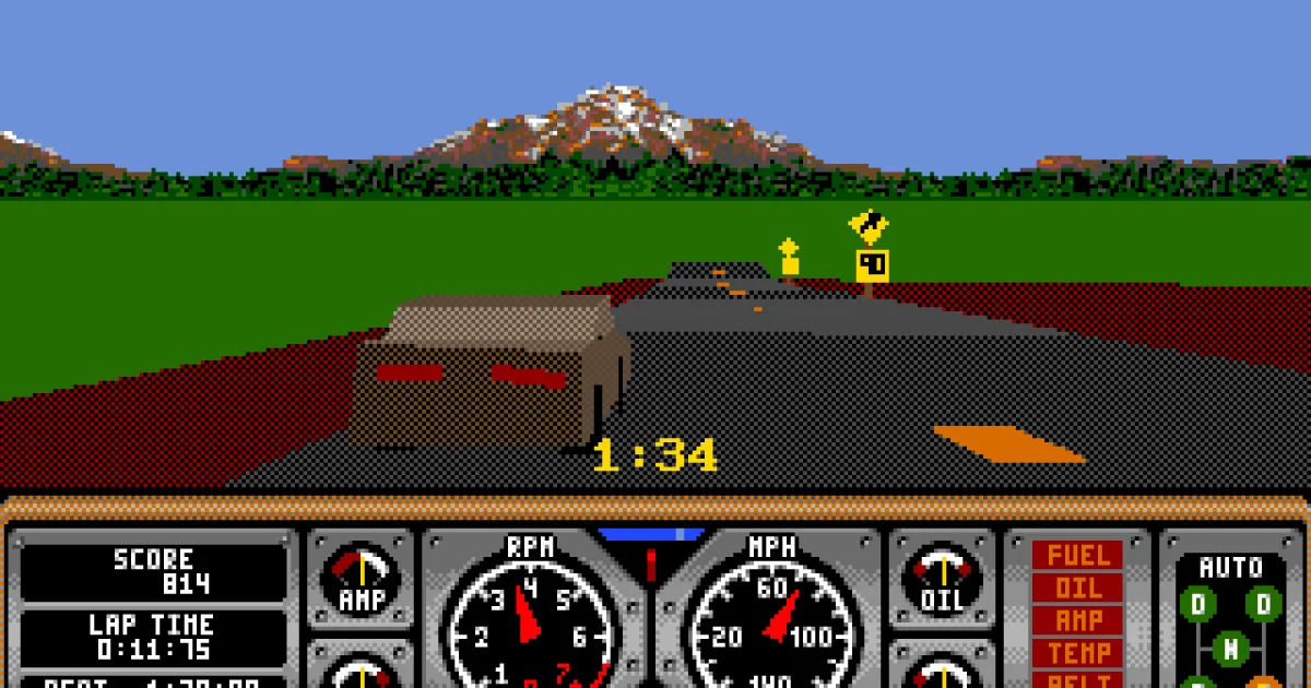 Hard Drivin' | DOS games in browser