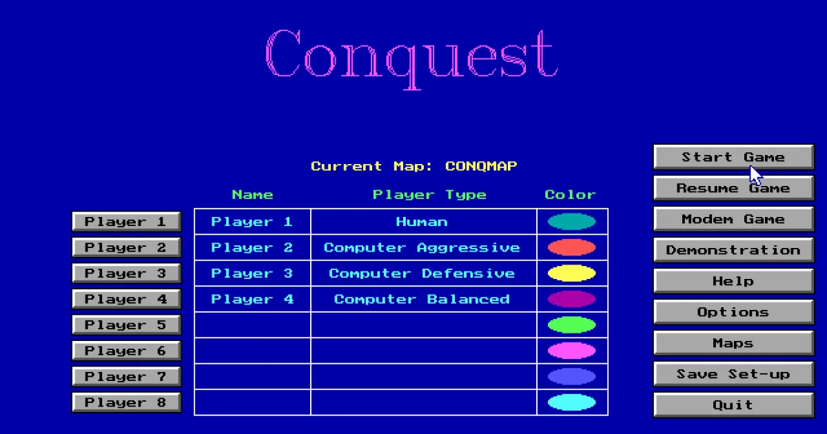 Conquest | DOS games in browser
