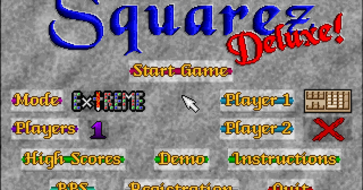 Squarez Deluxe! | DOS games in browser