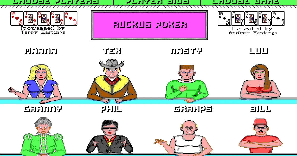 Ruckus Poker | DOS games in browser