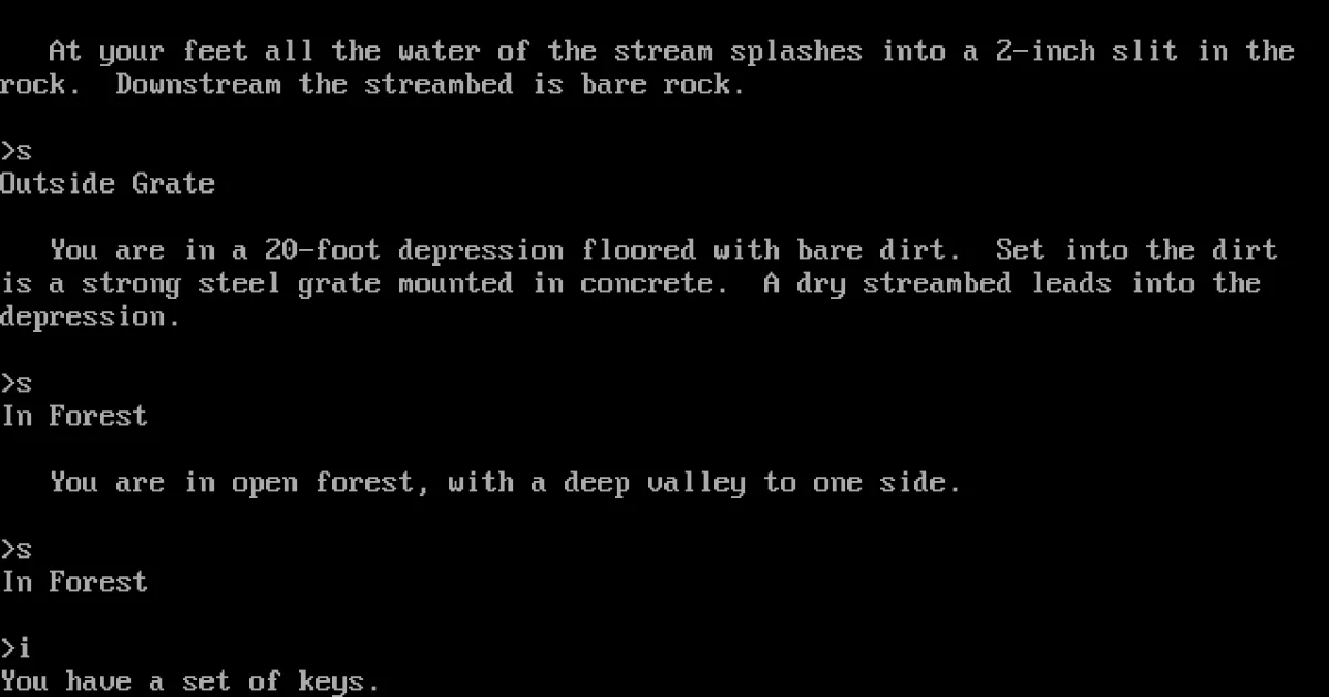 Colossal Cave Revisited | DOS games in browser