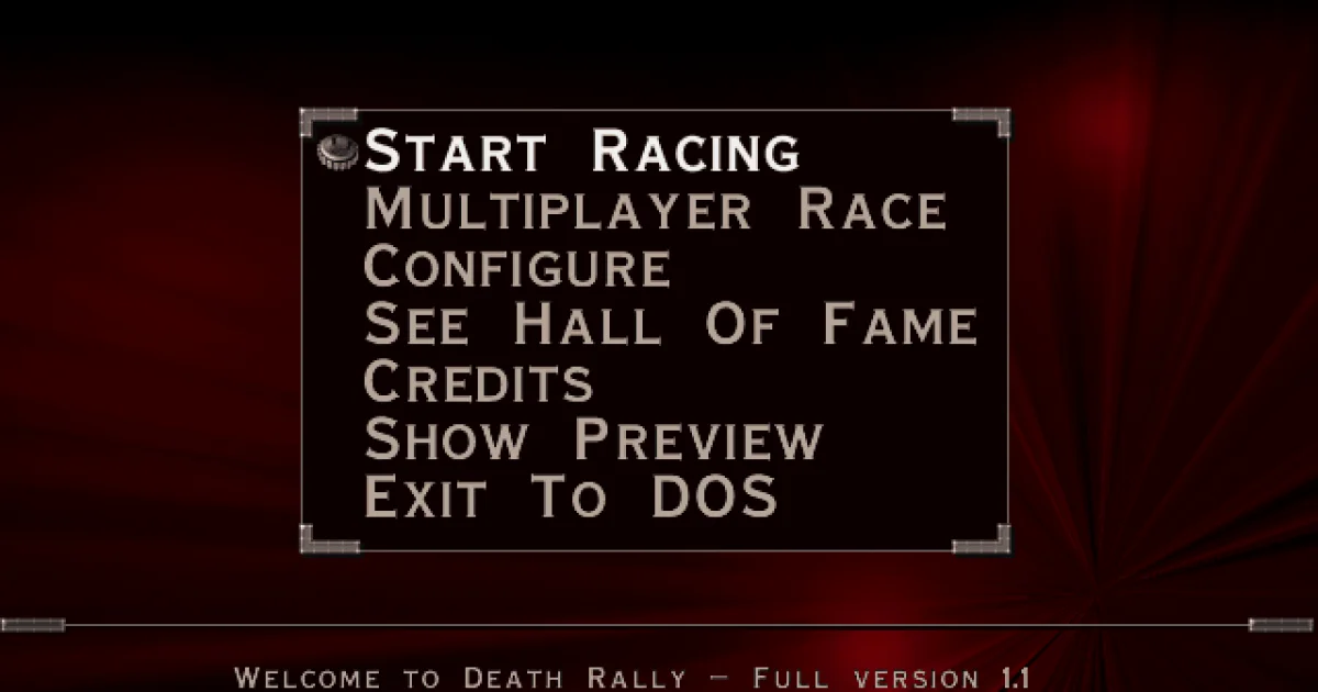 Death Rally | DOS games in browser