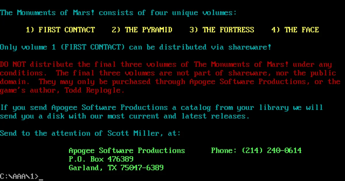 Monuments of Mars | DOS games in browser