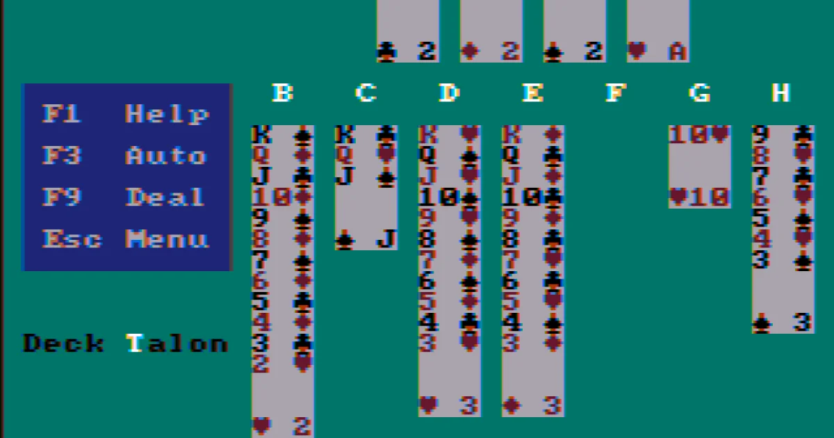 Solitaire | DOS games in browser