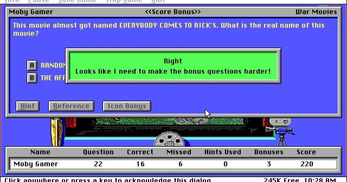 Movies Trivia | DOS games in browser