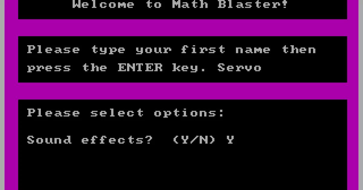 Math Blaster! | DOS games in browser