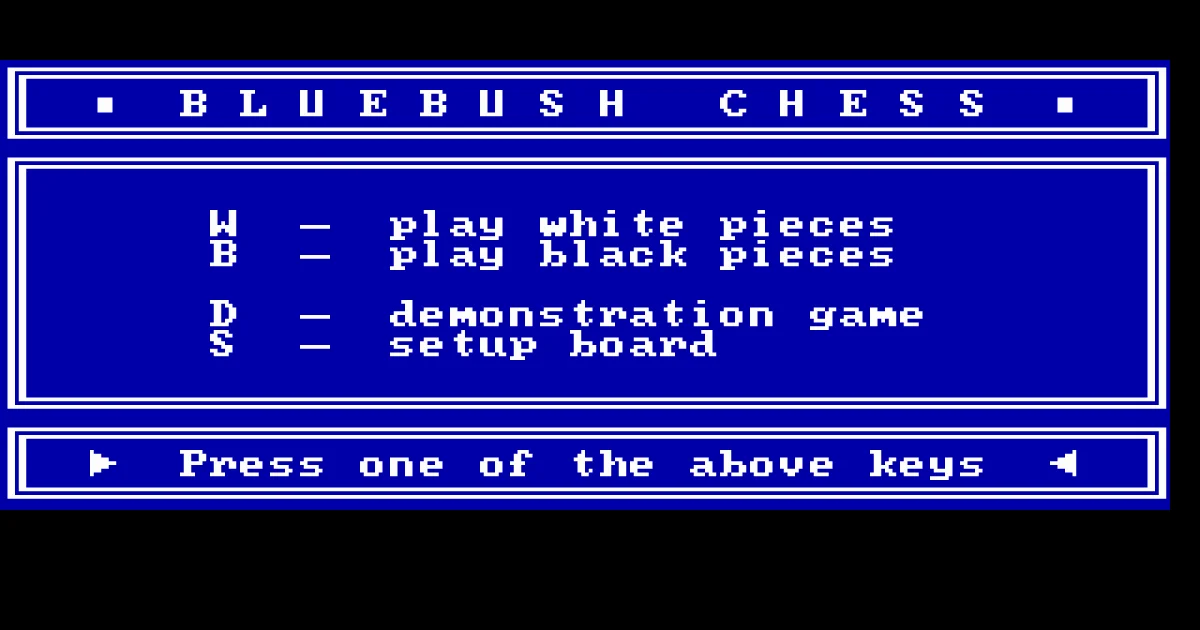 Bluebush Chess | DOS games in browser