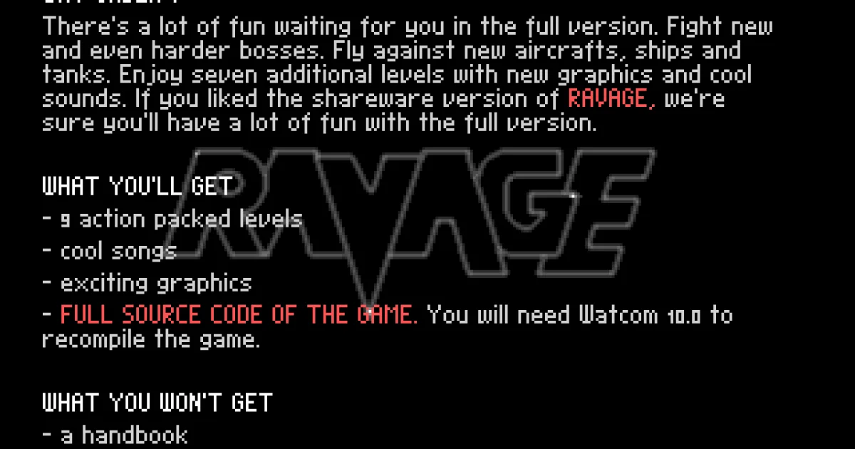 Ravage | DOS games in browser