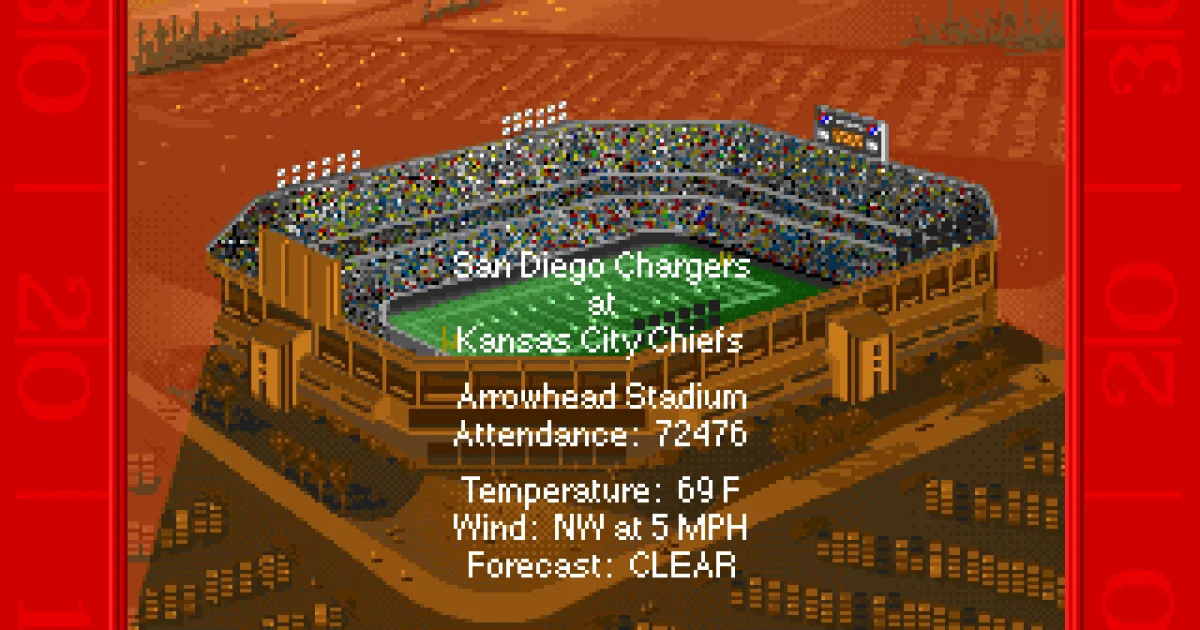 NFL 94 | DOS games in browser