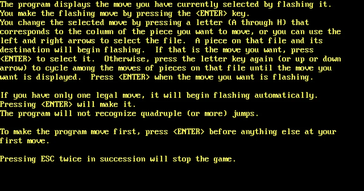 Checkers | DOS games in browser